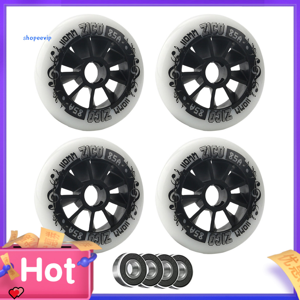 SPVPZ 90mm Roller Skating Wheels Outdoor Roller Skates 4 Pack Inline ...