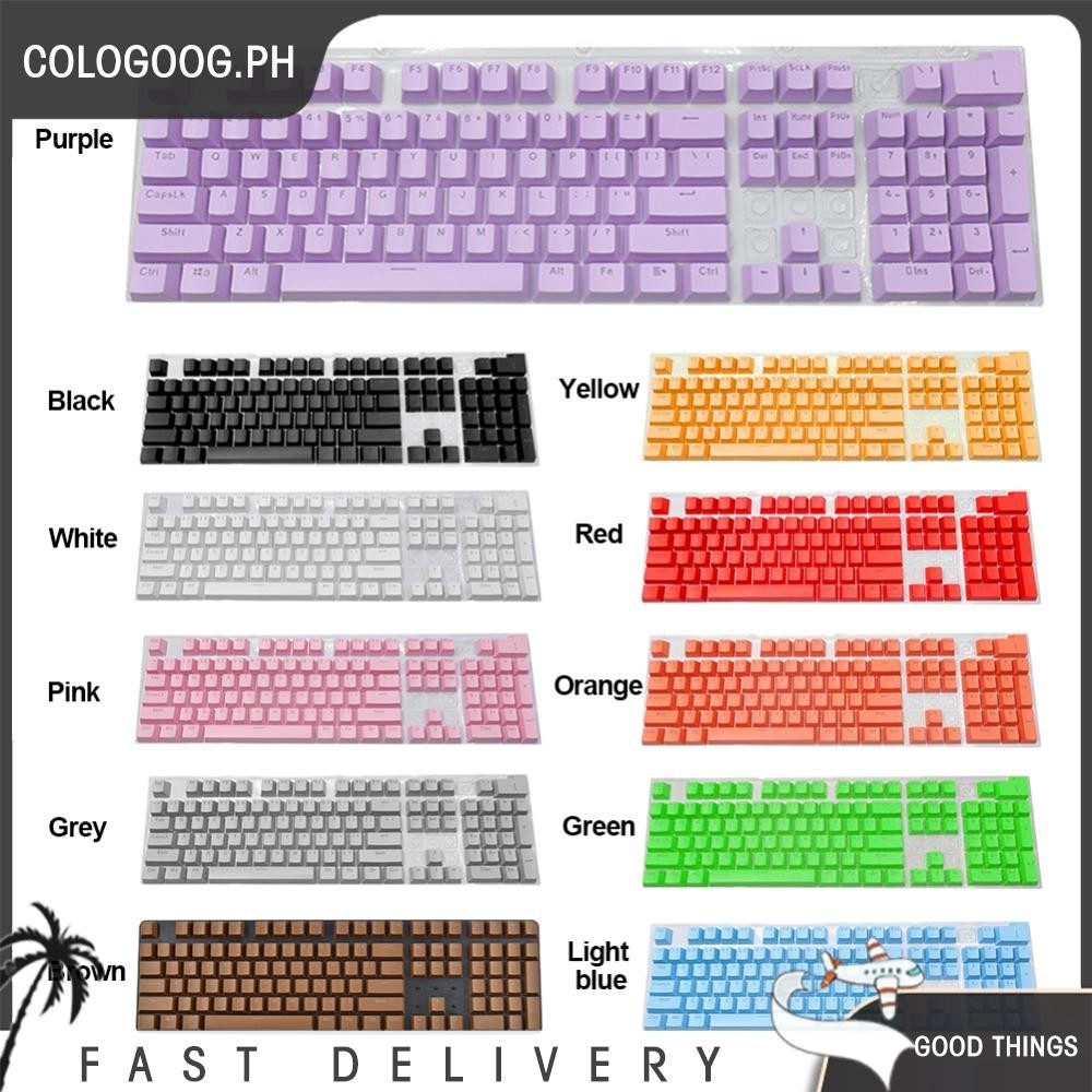 104pcs Universal Mechanical Keyboard Keycaps Computer PC Laptop Bakclit ...