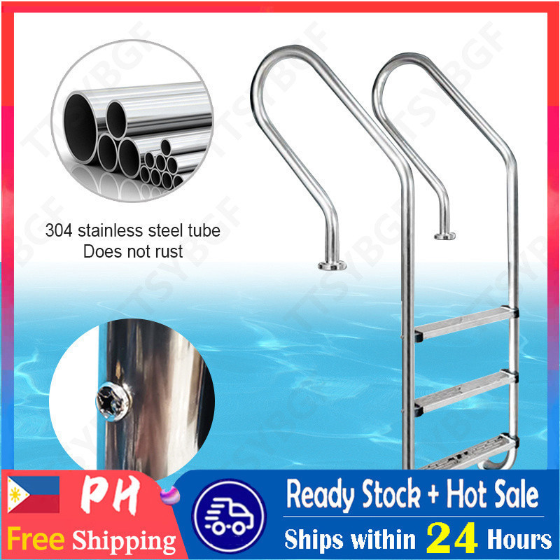 Swimming Pool Ladder 304 Thickened Stainless Steel Swimming Pool ...