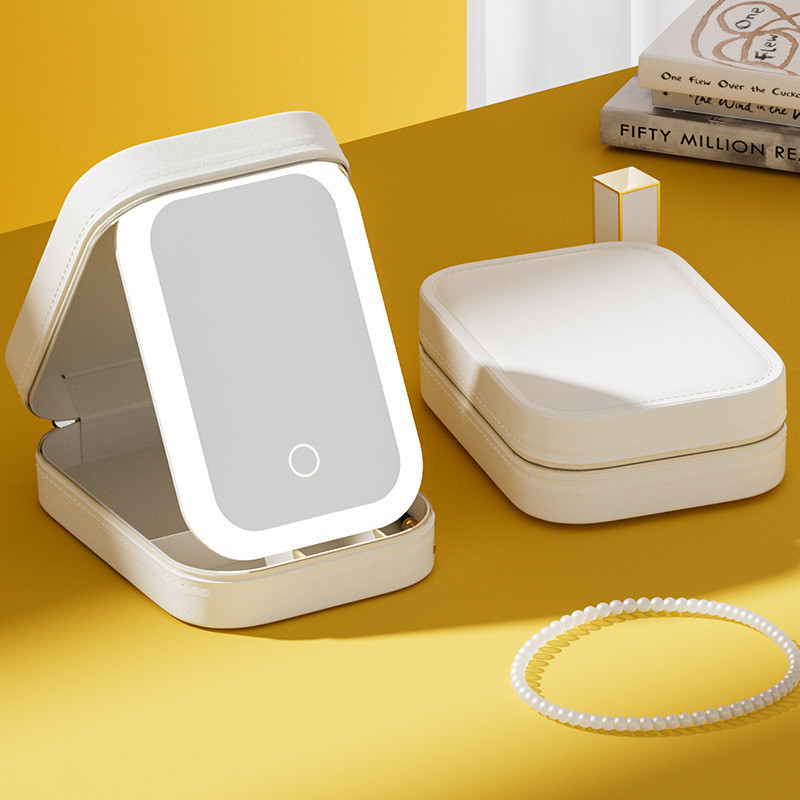 Multifunctional LED Mirror Makeup Mirror Storage Box Beauty Portable ...