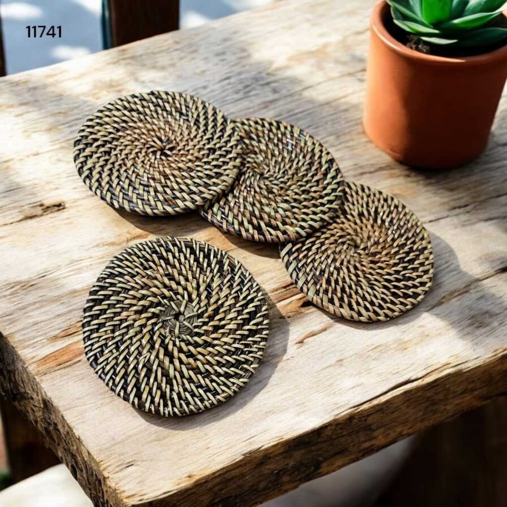 (1 PC) Special Nito Rattan Woven Wicker Coaster Philippine Souvenir ...