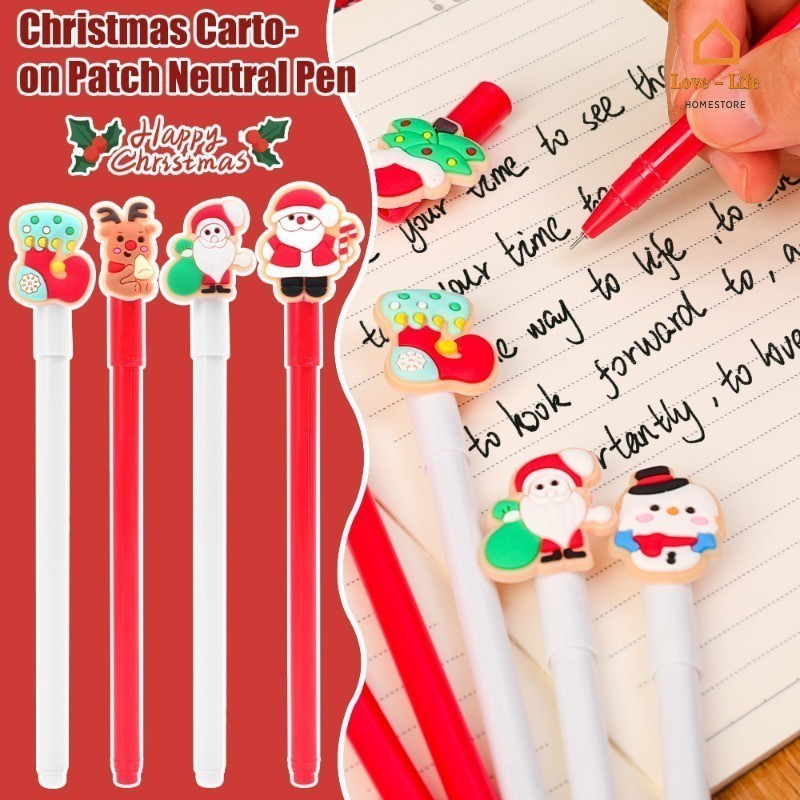 10Pcs Lovely Christmas Series Ballpoint Pens - Cartoon Santa Claus Elk ...