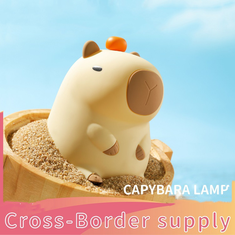 Capybara Silicone Night Light Rechargeable Dimming Water Guinea Pig Pat ...