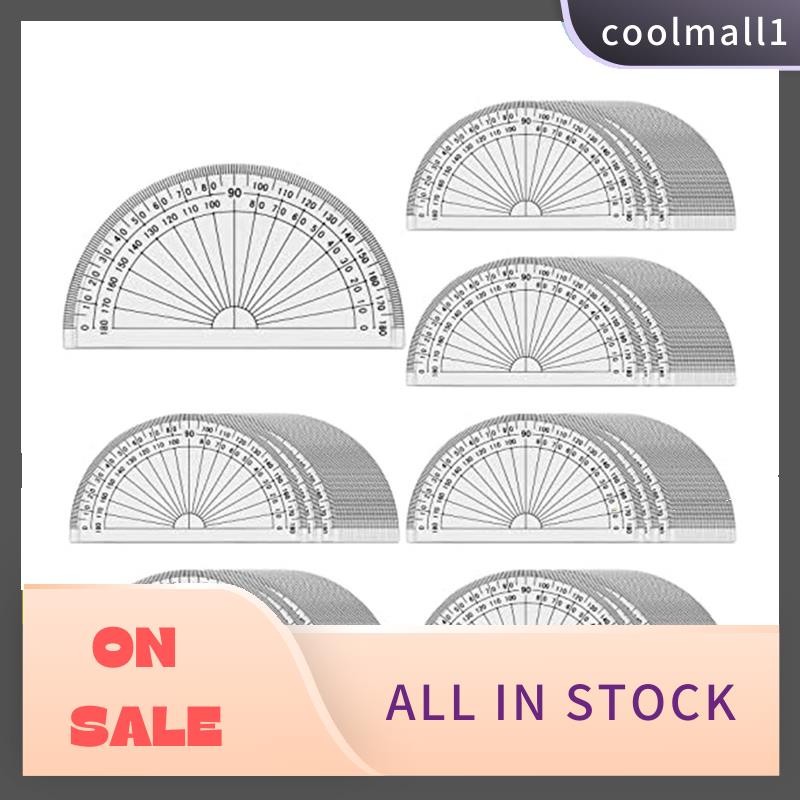 100 Piece Math Protractors Plastic Protractor 180 Degrees Protractors ...