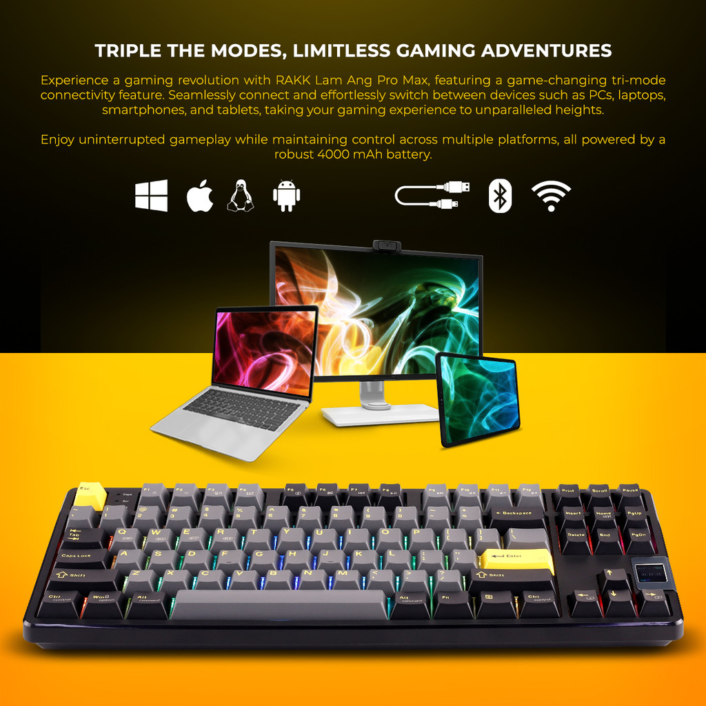 EasyPC| RAKK LAM-ANG PRO MAX Fully Keyboard and Barebone Trimode 87 ...