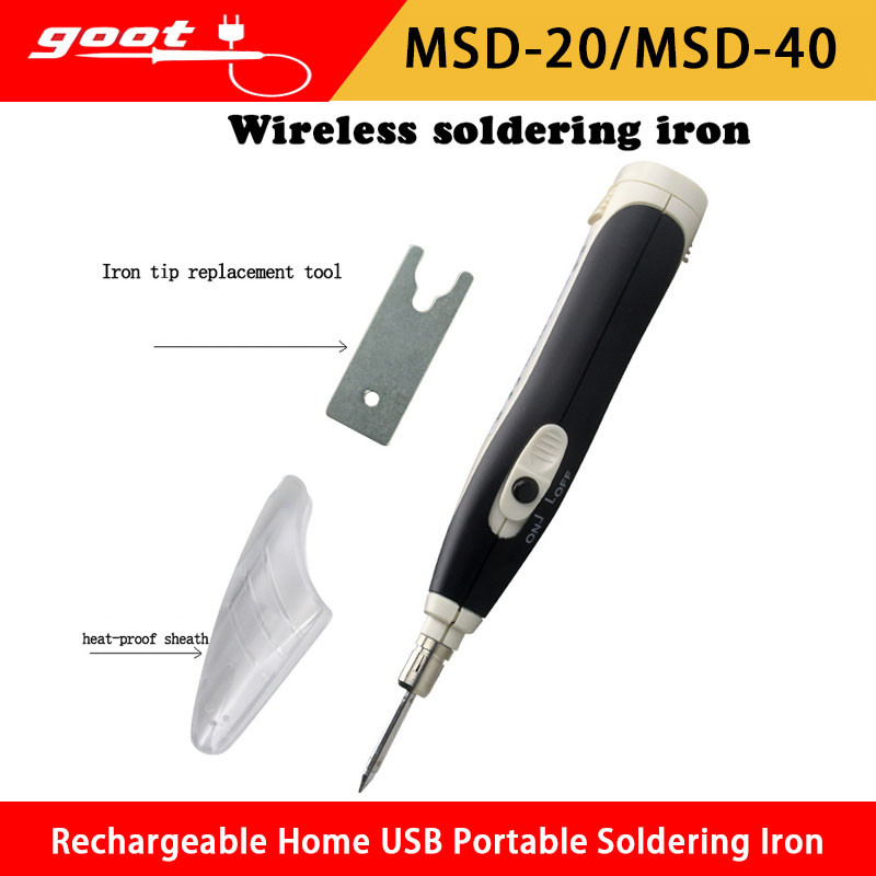 Authentic Japanese Goot Wireless Soldering Iron Rechargeable Home Usb Battery Dc Portable Mini ...
