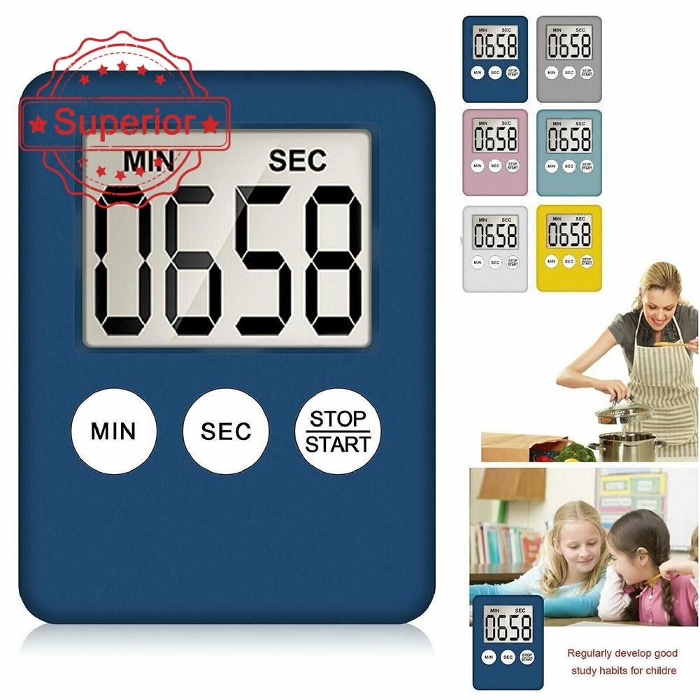 Student Learning Mute Timer Countdown Electronic Alarm Clock Timer Clock Baking Kitchen H8e9 ...