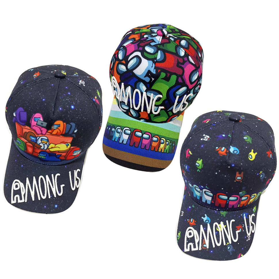 Adjustable Among us Summer Anime Kids Hat Boy Girl Travel Caps Children ...