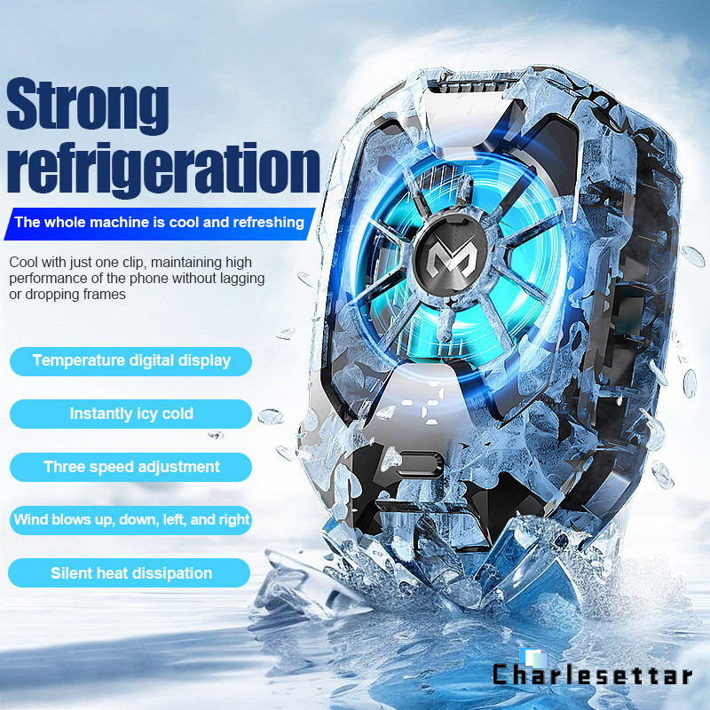 Phone Back Clip Radiator Three Gears Digital Display Radiator ...