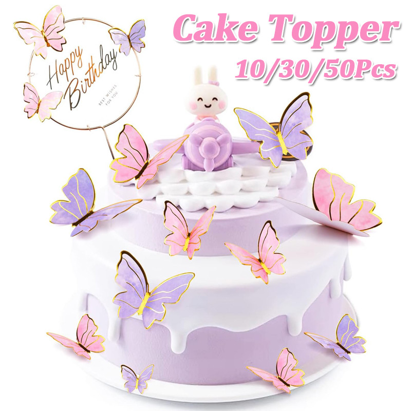 Colorful Lively 3D Butterfly Cupcake Topper / Eye-catching Butterflies ...
