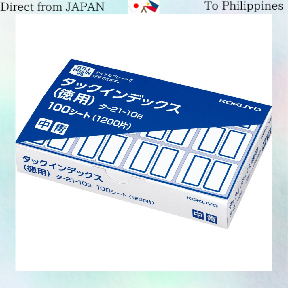 KOKUYO Label Tack Index Value Medium 12 Pieces x 100 Sheets Blue Ta-21 ...