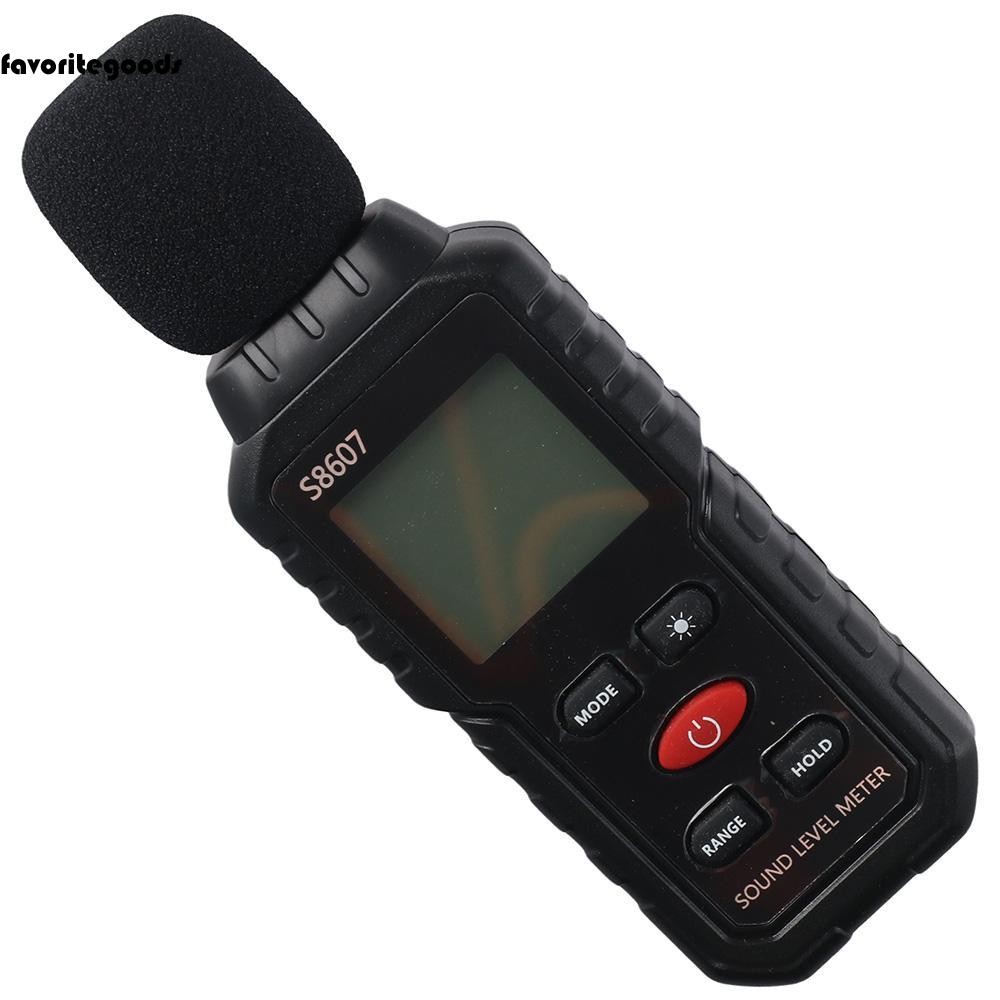 FAVORITEGOODS Digital Sound Level Meter, 30-130dBA Black Noise Decibel ...