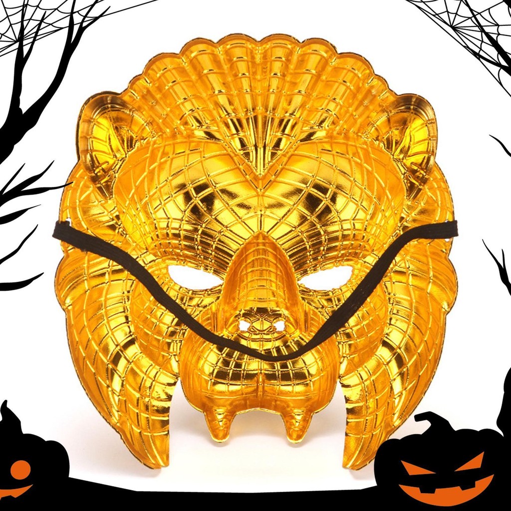 Golden Lion Face Cover Cosplay Headgear Lion Masque Party Face Masque ...