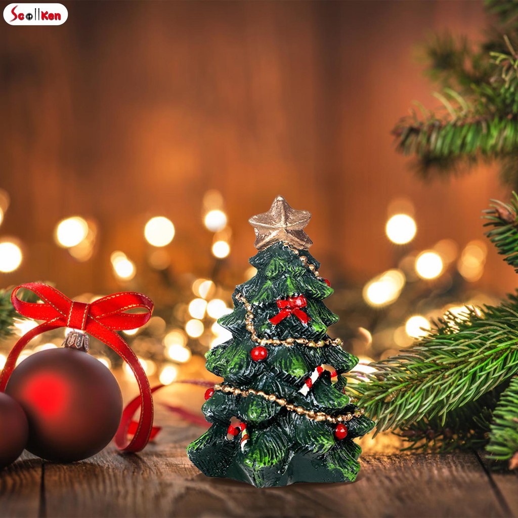 Tabletop Mini Christmas Tree Glittering Sequin Artificial Spruce Tree ...