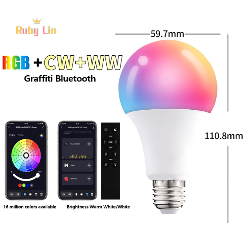 Ruby Lin Smart Led Light Bulb RF Remote Group Smart Life Spotlight ...