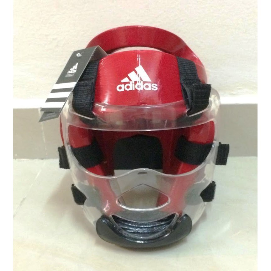 Red Colour Adidas Taekwondo Karate Silat Head Gear Protector Face ...
