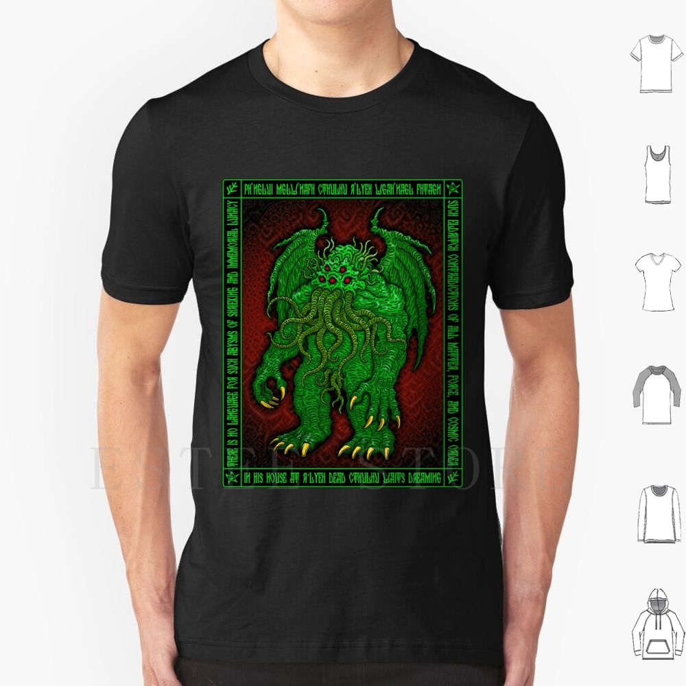 Cthulhu Icon 3-Azhmodai 2018 T Shirt Men Cotton 6xl Hp Necronomicon Call Of Cthulhu Cthulhu ...
