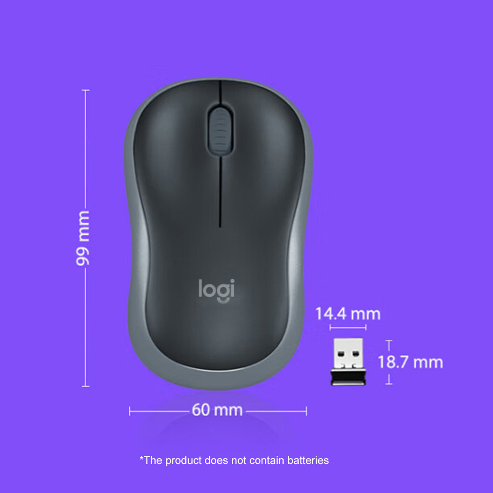 Logitech M185 Ergonomic Mice Nano USB Receiver Optical Ergonomic ...