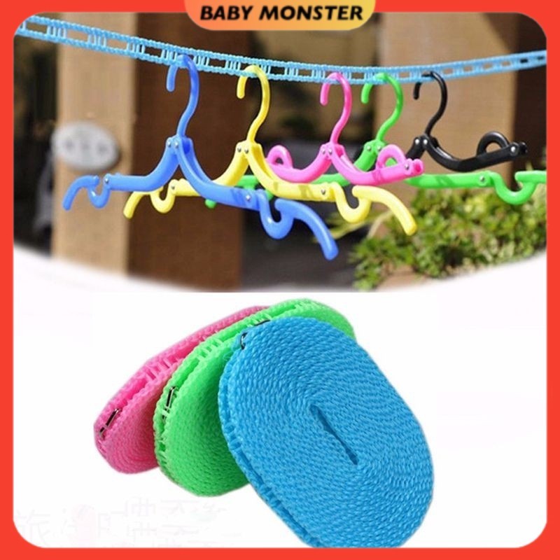 BMS 5m Nylon Cloth Line Hanging Rope Camping Adjustable Rope Nylon Line ...