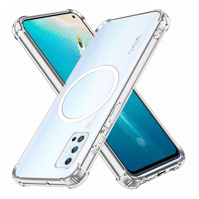 For Vivo V19 Neo V19 Case With Wireless Charging Magnetic Ring Charger ...