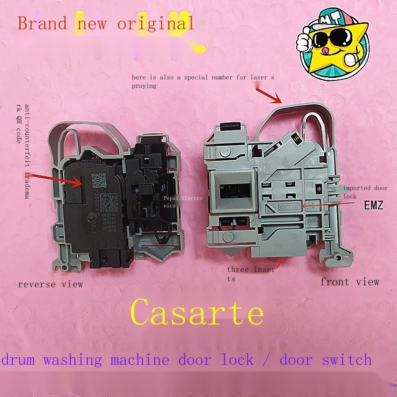 Original Haier drum washing machine XQG70-B12726 XQG80-B14976L door lock door switch E2 failure ...