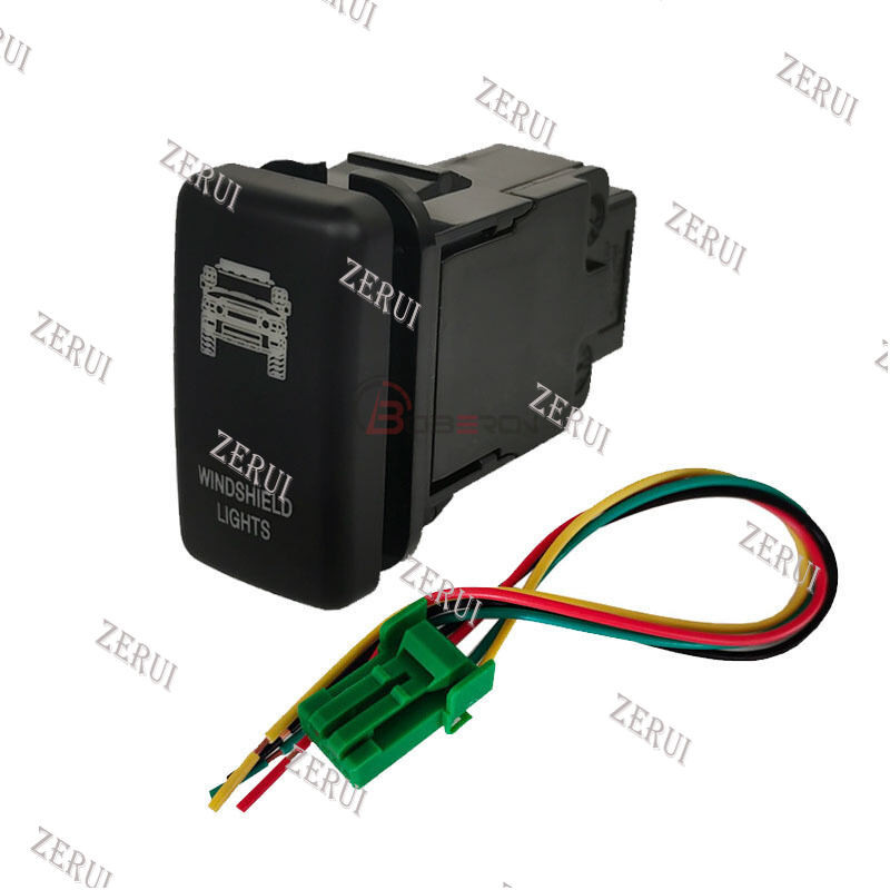 ZR For DC12V Orange LED Car Windshield Roof Dust Bumper Lights Button ...