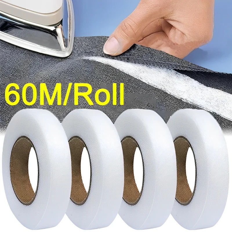 Double-sided Non-woven Adhesive Fabric Cloth Iron on Hem Tape Interlining Web DIY Sewing Crafts ...