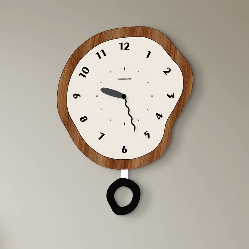 Perforation-free Nordic Clock Wall Clock Living Room Modern Simple ...