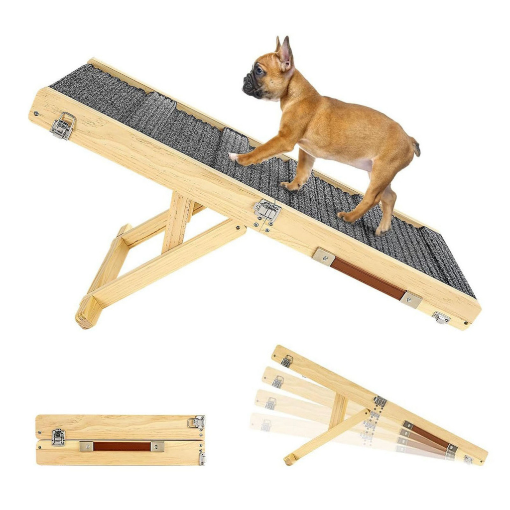 Dog Ramp for High Bed Prevent Pet Leg Injuries Adjustable Folding Pet ...