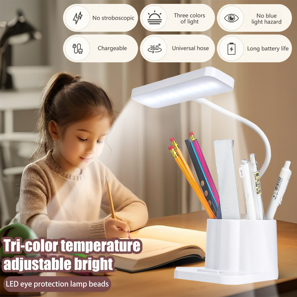 Dimmable Desk Lamp Touch Control Reading Light - Portable Study Lamp ...