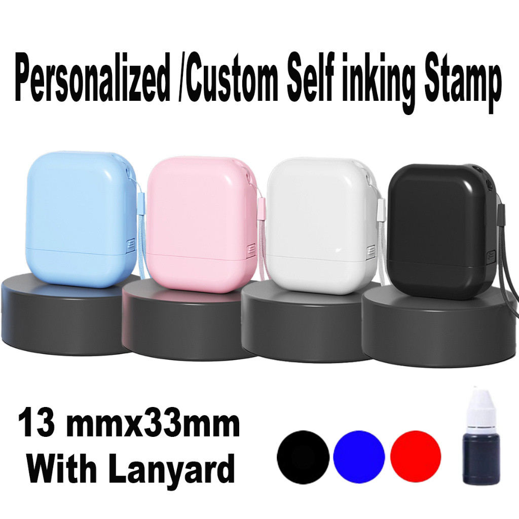Personalized FREE NAME【Free ink】 | Mini Customizable Stamps【13*33mm ...