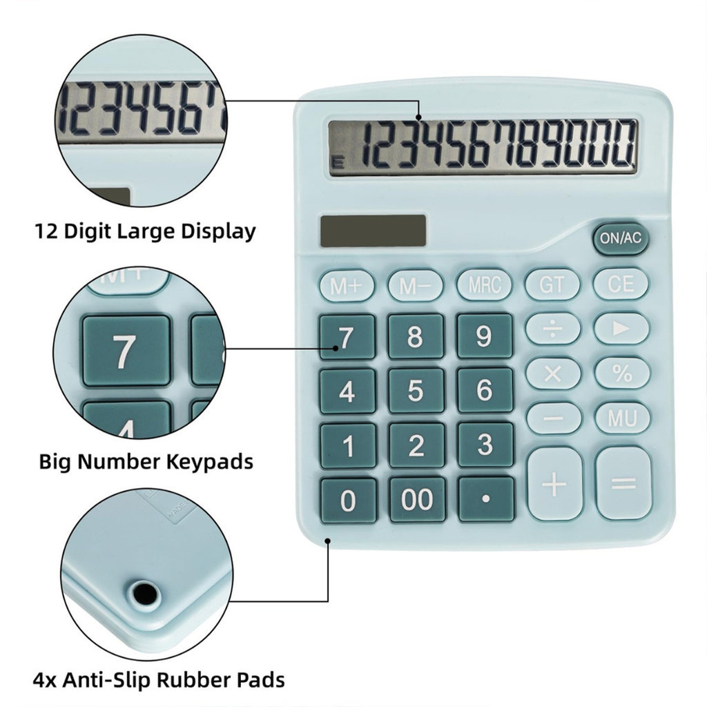 1PC Big Calculator for Business 12 Digit Digital Calculator Large ...