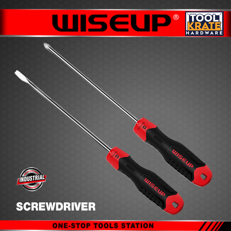 TKH WISEUP 1pc Screwdriver 4" 6" 8" Philip Flat CR-V Anti-Rust Magnetic ...