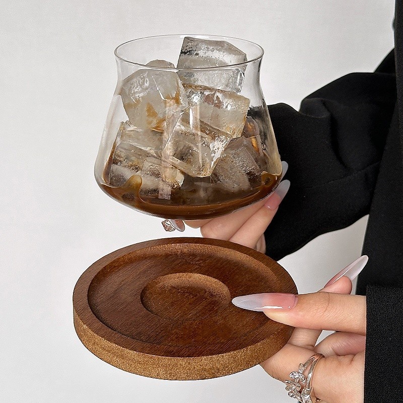 Dreamerhouse 350ml Retro Coffee Shop Transparent Glass Latte Cup Ice ...