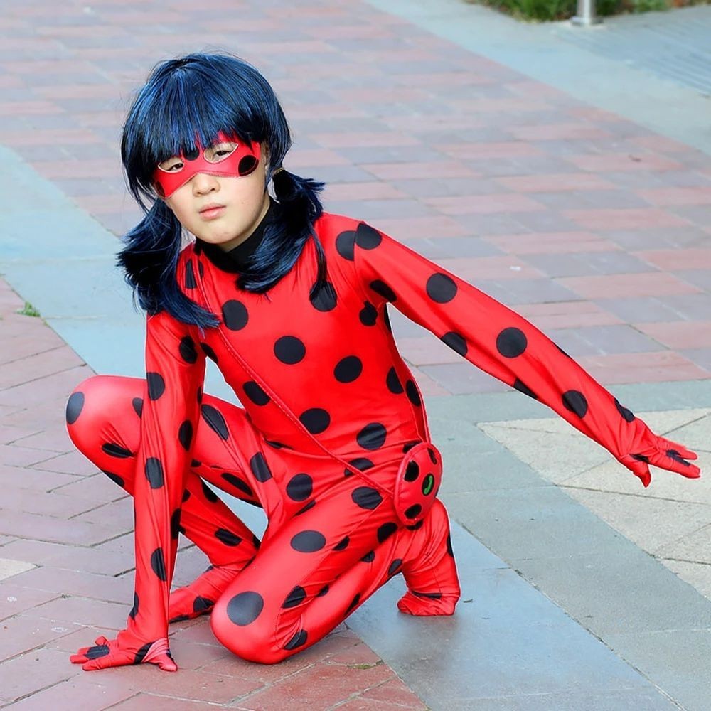 Miracle Girl Radi Cosplay Costume Children COS Ladybug Girl Tights ...