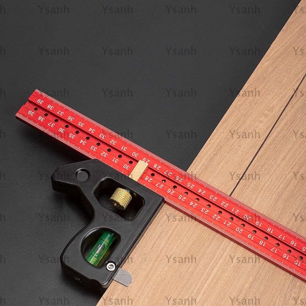 YSANH Combination Right Angle Ruler, 30/40cm Adjustable Level Gauge ...