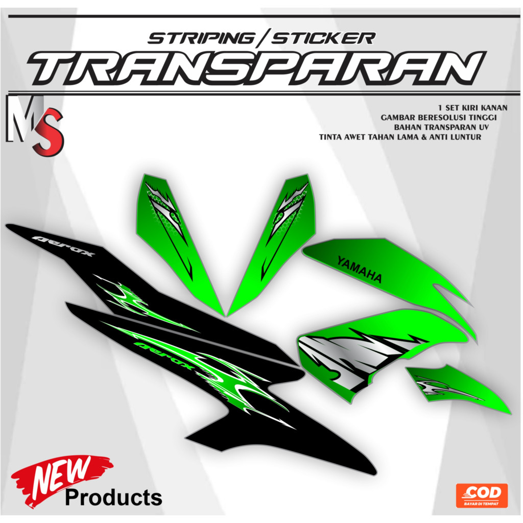 Transparent Striping Yamaha Aerox Old Custom Latest Design 2025 Varky ...