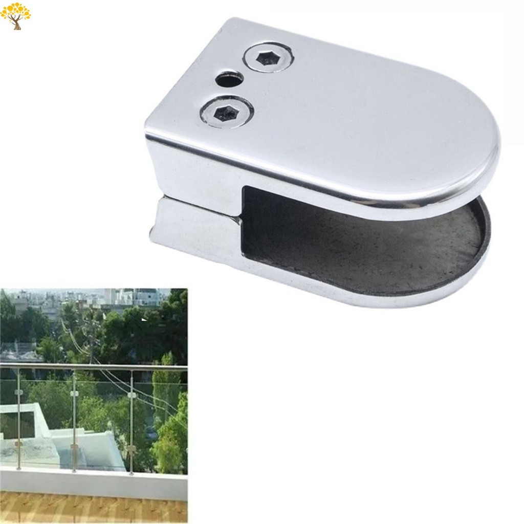 Stainless Steel Glass Shelf Bracket Round Glass Bracket Glass Clamp for ...