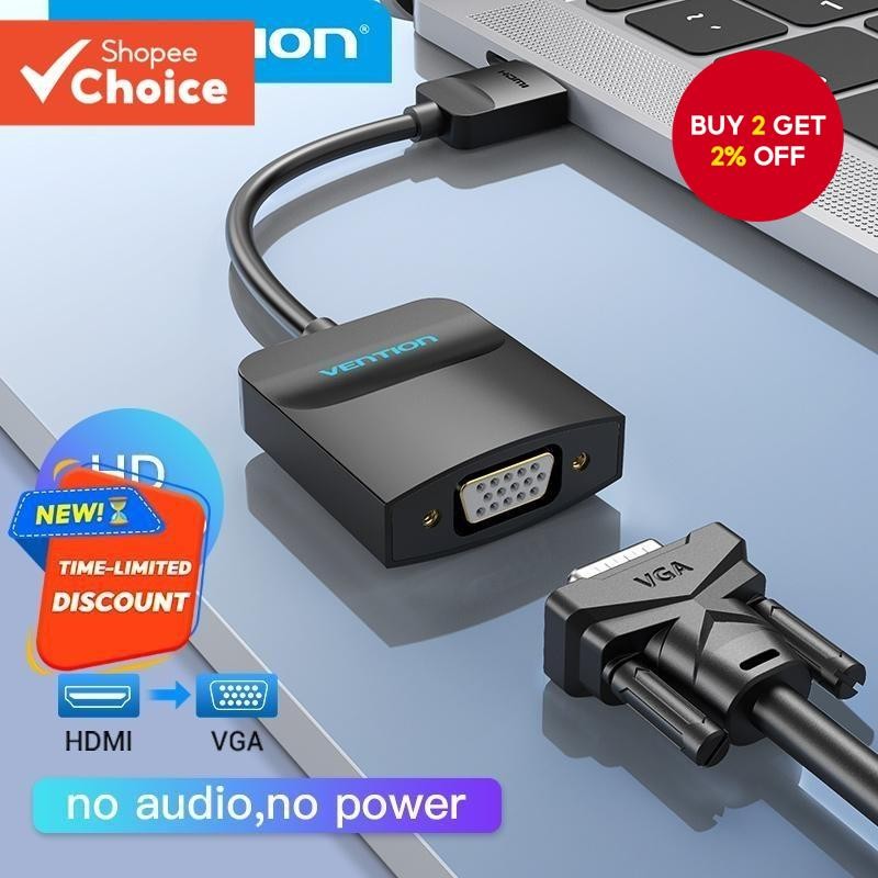 [Shopee Choice] Vention HDMI to VGA Adapter 1080P Audio Video Converter ...