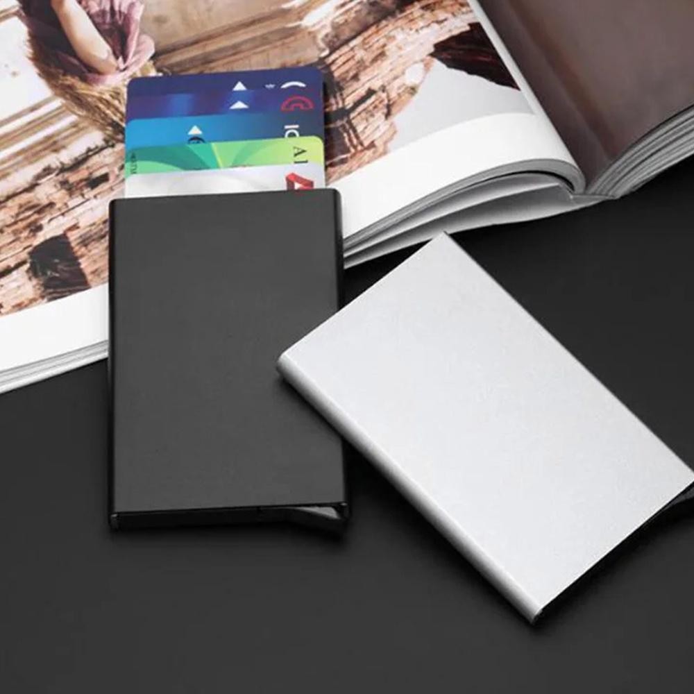 Silver Ultra-thin Automatic Pop-up Smart Card Clip Bank Card Clip ...
