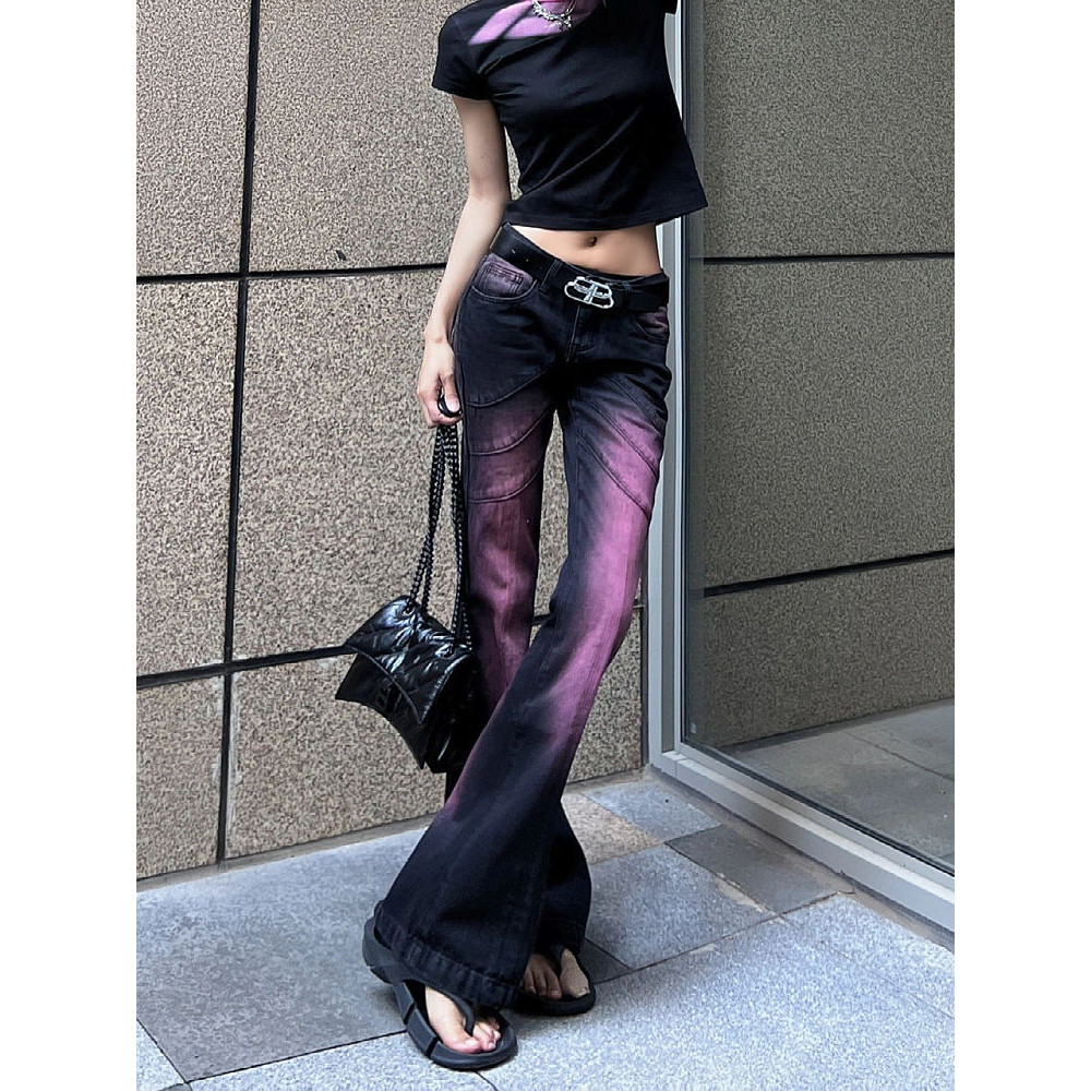 Style Hot Girl vibe Pants Women y2k Millennium Retro Niche Tie-Dye ...