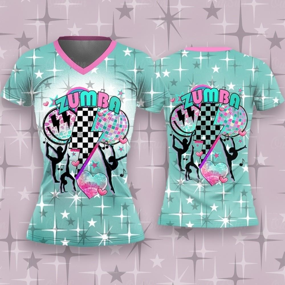 Love Zumba Summer Comfortable and Breathable Full sublimation T-shirt ...