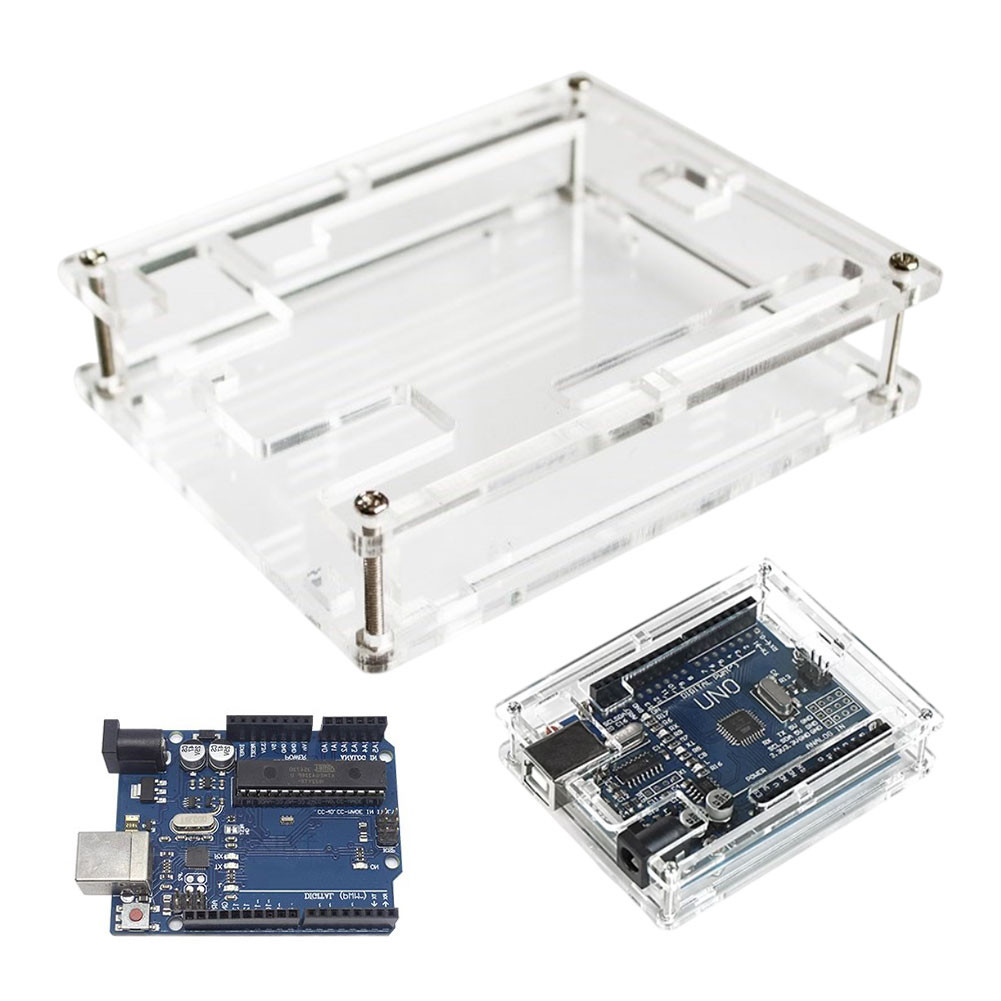 Arduino UNO R3 Acrylic Case High-Quality Shell Lightweight Protective Enclosure Set | Shopee ...