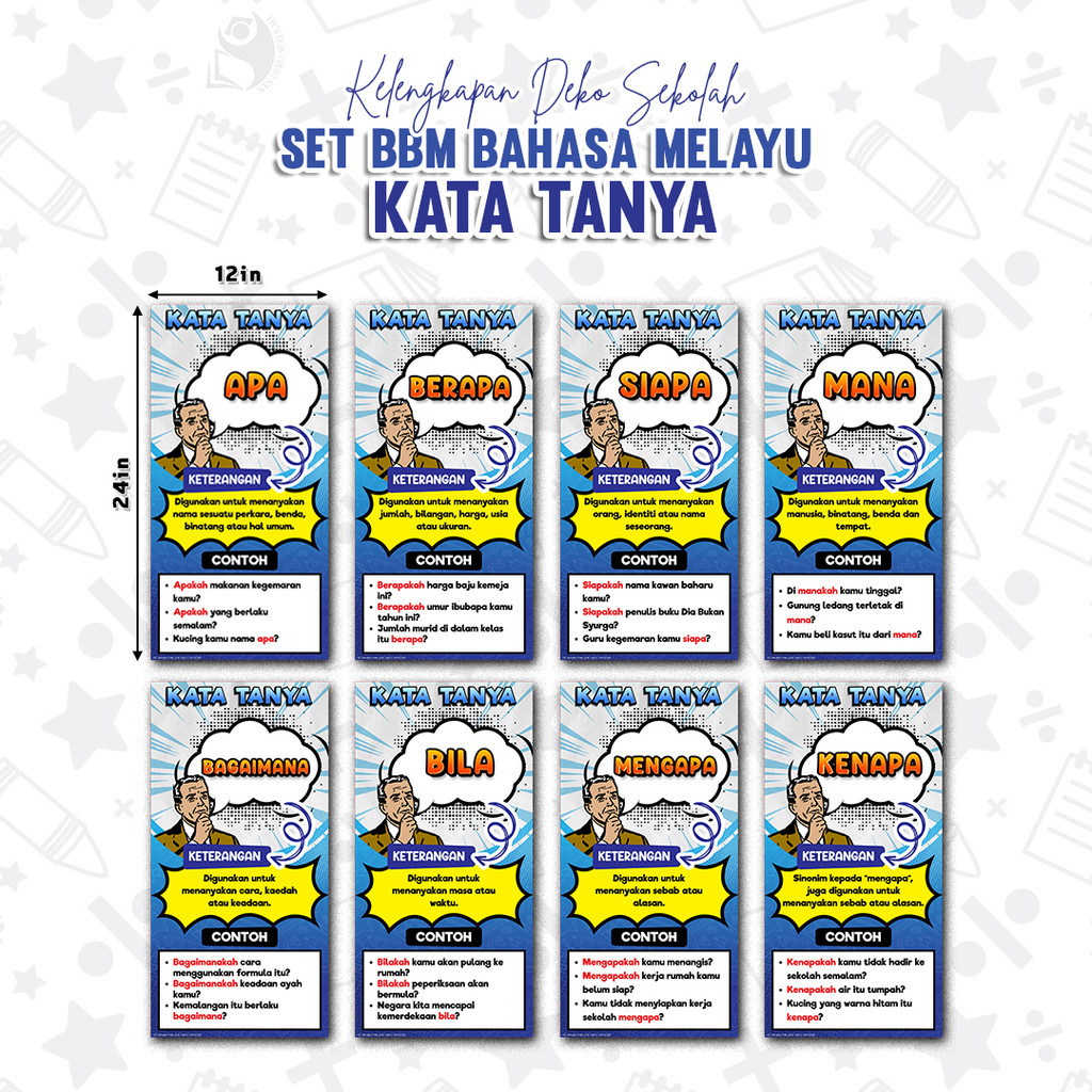 DESIGN SET BBM BAHASA MELAYU - KATA TANYA / ABM MALAY / BBM MALAY ...