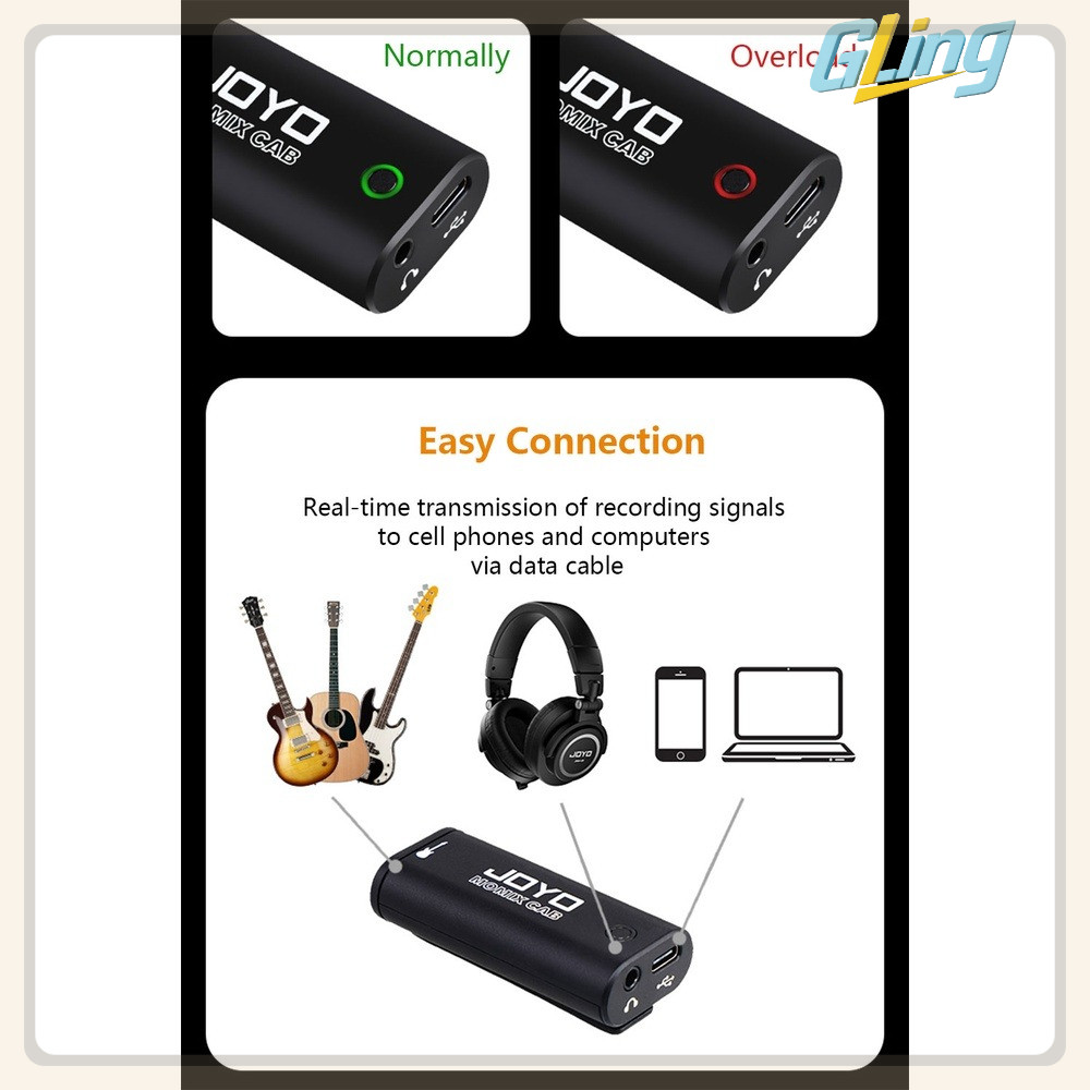 JOYO Portable Pocket USB Sound Card Guitar Headphone Recording Live ...