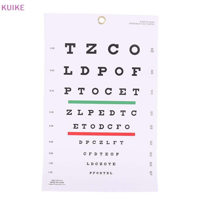 [KUI] Premium Snellen Eye Chart Wall Chart Plastic Waterproof Snellen ...