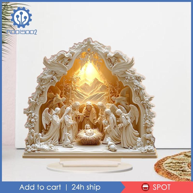 [Koolsoo2] Nativity Scene Figurine for Christmas Display, Holy Family ...