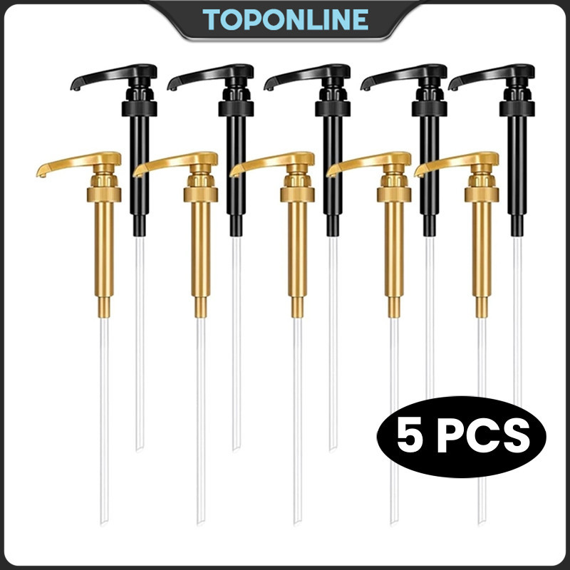 5Pcs 10CC Syrup Pump Hand-press Coffee Milk Tea Syrup Liquid Dispenser ...