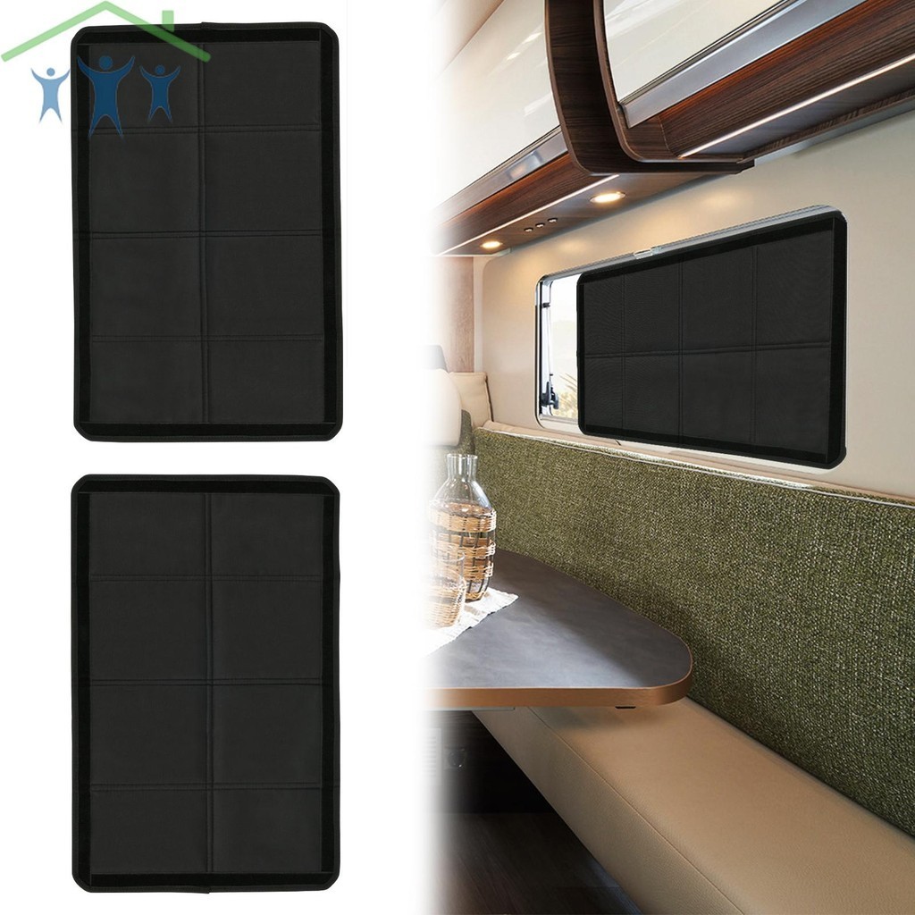 RV Door Window Shade 25 x 16inch Foldable Camper Blackout Window Cover ...
