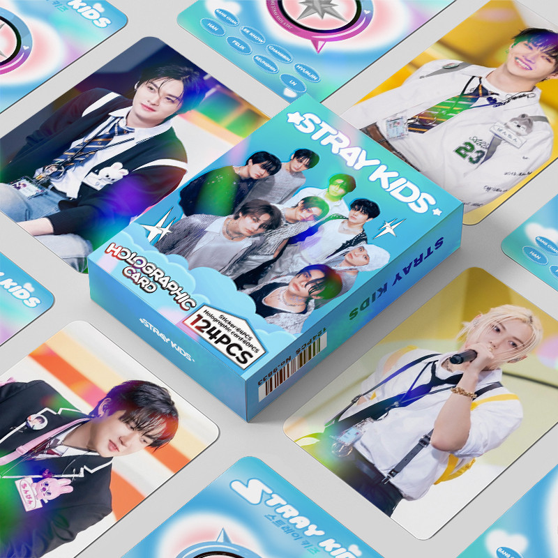 50-124pcs STRAY KIDS ATE Holographic Laser Lomo cards Lose My Breath ...